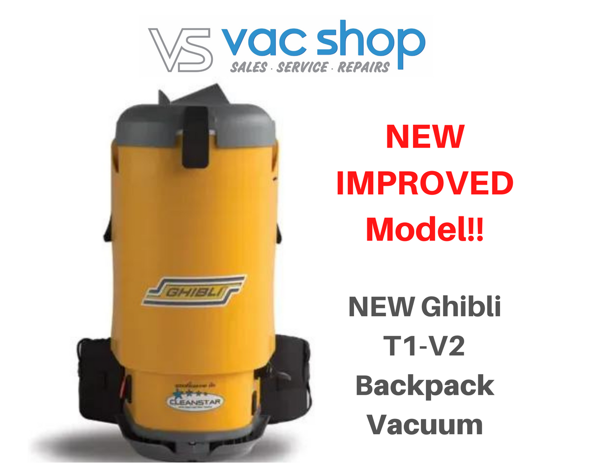 Ghibli T1-v2 Backpack Commercial Vacuum Cleaner with IEC plug – Vac Shop