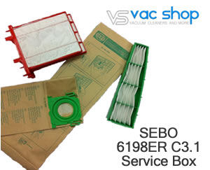 SEBO 6198ER Service kit for SEBO C3.1 Kleenmaid VC310-VC320 – Vac Shop